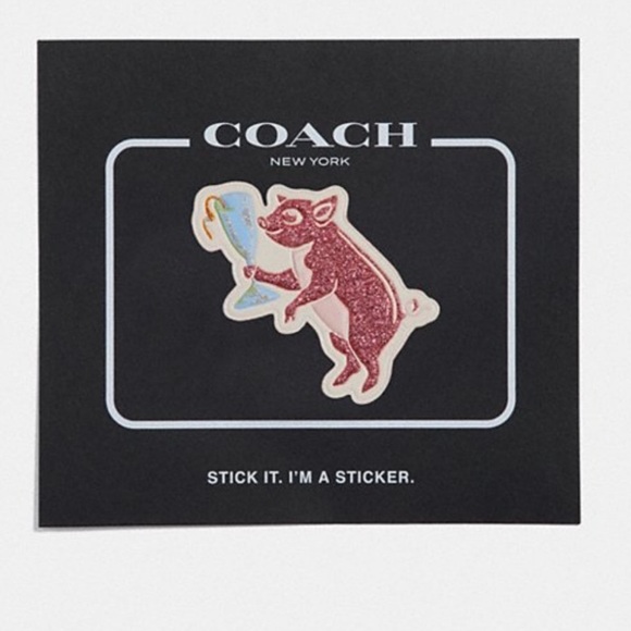 Coach | Accessories | Coach Leather Glitter Sticker Nwt | Poshmark